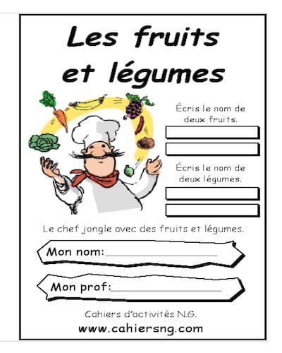 PDF - Les fruits et les légumes – Fiches reproductibles pour enseignant ...
