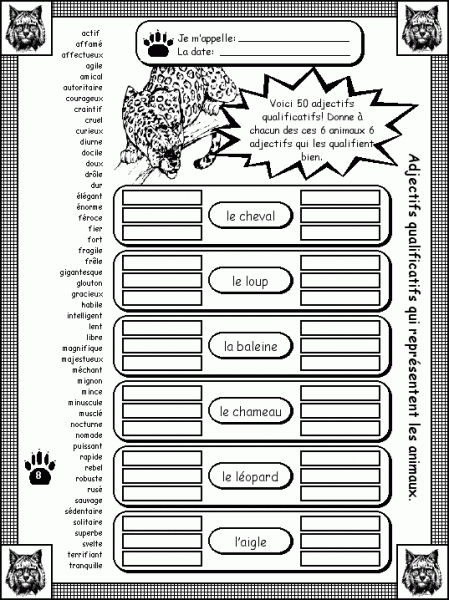 Ani-mots cachés - (6e/7e) — Fiches reproductibles pour enseignant(e)s ...