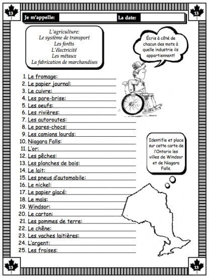 Les provinces du Canada - PDF — Fiches reproductibles pour enseignant(e ...
