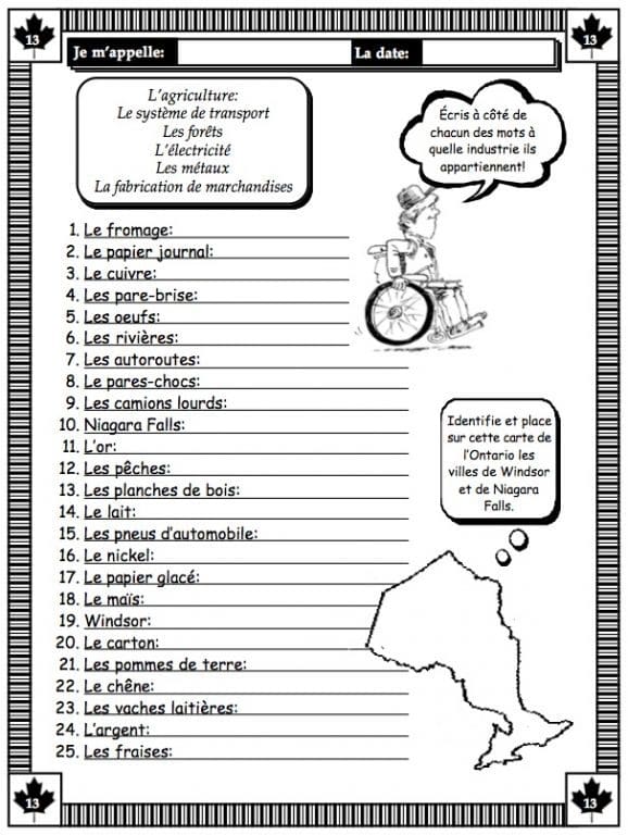 Les provinces du Canada - (4e/5e) — Fiches reproductibles pour ...