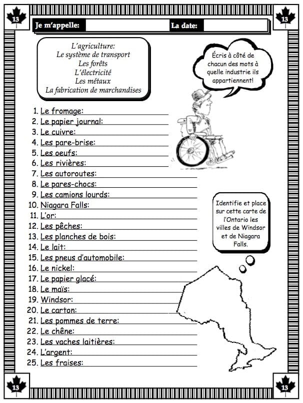 Les provinces du Canada - PDF — Fiches reproductibles pour enseignant(e ...