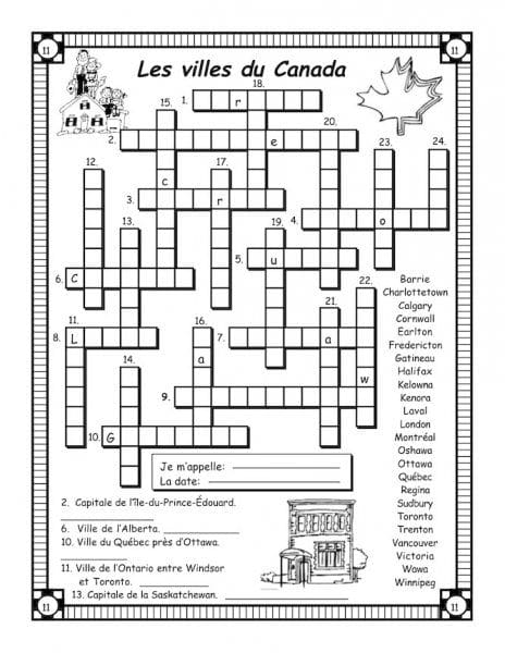Villes du Canada – Cahiers d'activités N.G.