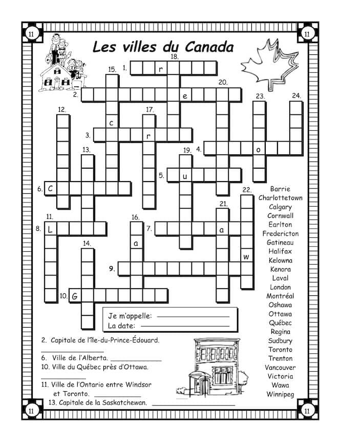 Villes du Canada – Cahiers d'activités N.G.