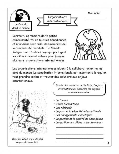 Le Canada dans la communauté mondiale - PDF - (6e) — Fiches ...