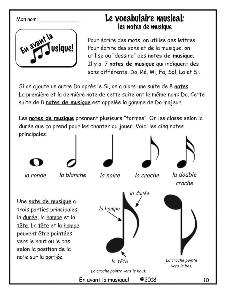 En avant la musique! (5e/6e) - PDF — Fiches reproductibles pour ... En avant la musique! (5e/6e) - PDF — Fiches reproductibles pour ...