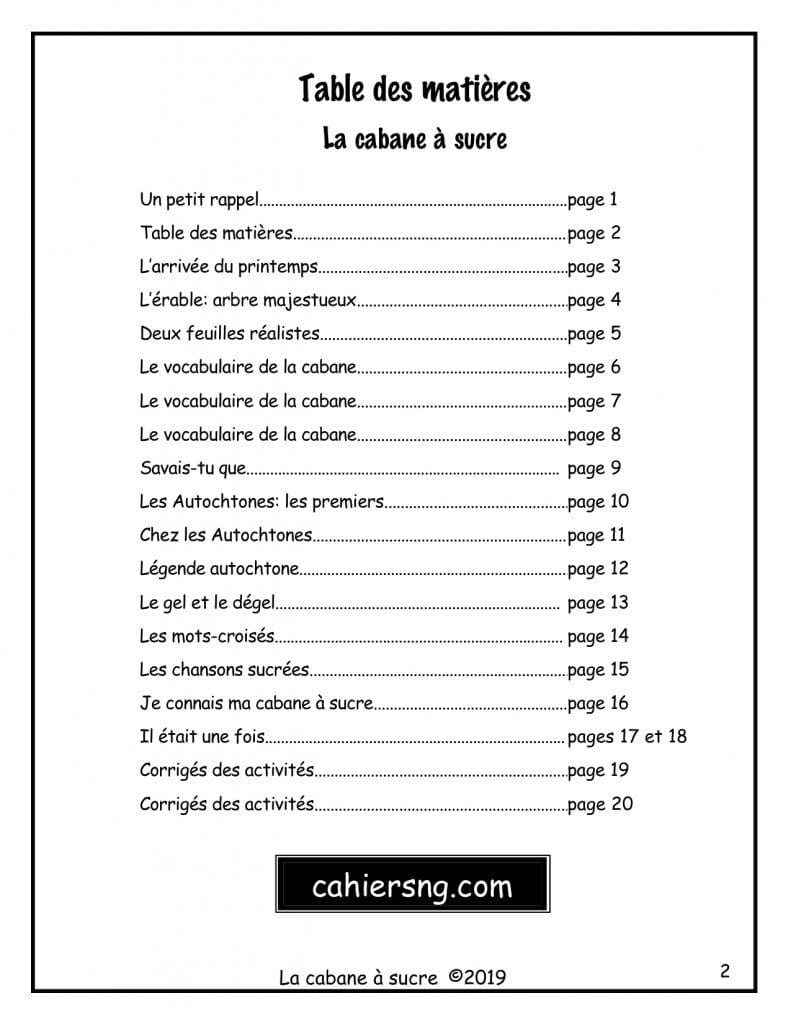 La cabane à sucre - (5e) - PDF — Fiches reproductibles pour enseignant ...