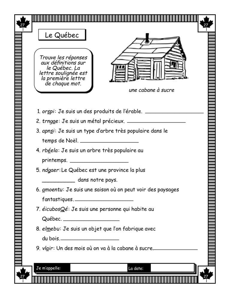 Les provinces du Canada - (4e/5e) — Fiches reproductibles pour ...