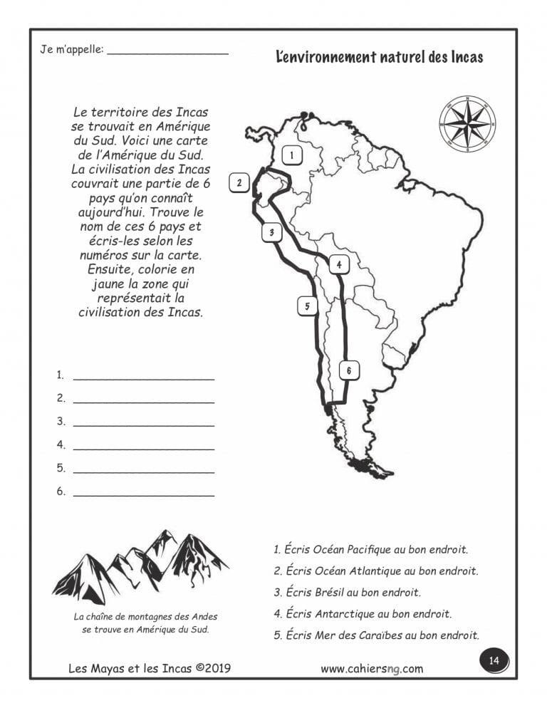 Les Mayas et les Incas - (4e/5e) — Fiches reproductibles pour ...