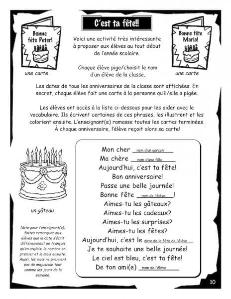 Fiches reproductibles pour enseignant(e)s — Cahiers d'activités N.G.