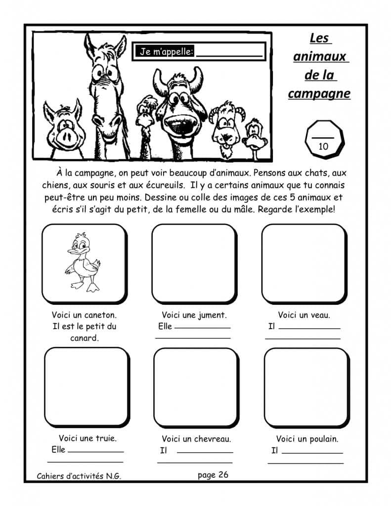 Les villes et villages (3e/4e) - Animaux de la ferme — Fiches ...