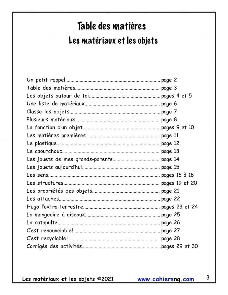 Les matériaux et les objets (1re/2e) - Nouvelle série ! — Fiches ...