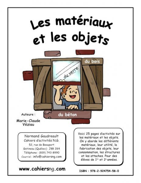 Les matériaux et les objets (1re/2e) - Nouvelle série ! — Fiches ...