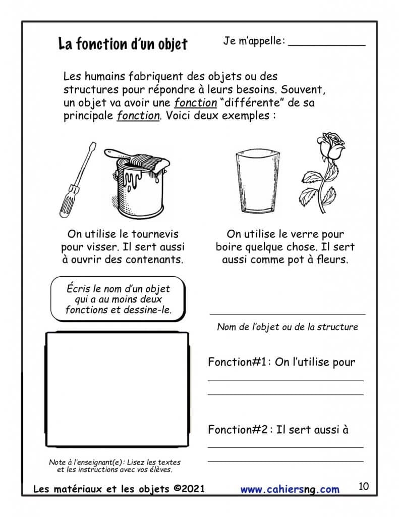 Les matériaux et les objets (1re/2e) - Nouvelle série ! — Fiches ...