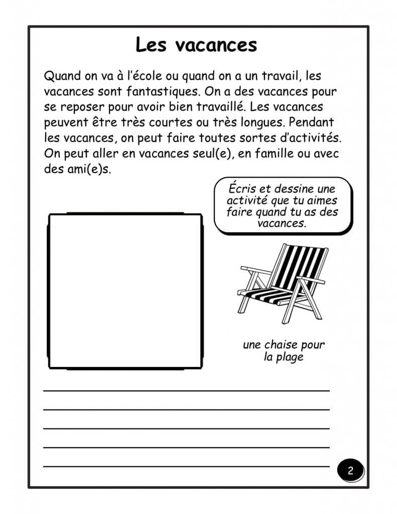 PDF - Les vacances - (3e/4e) - "HYBRIDE" — Fiches reproductibles pour ...