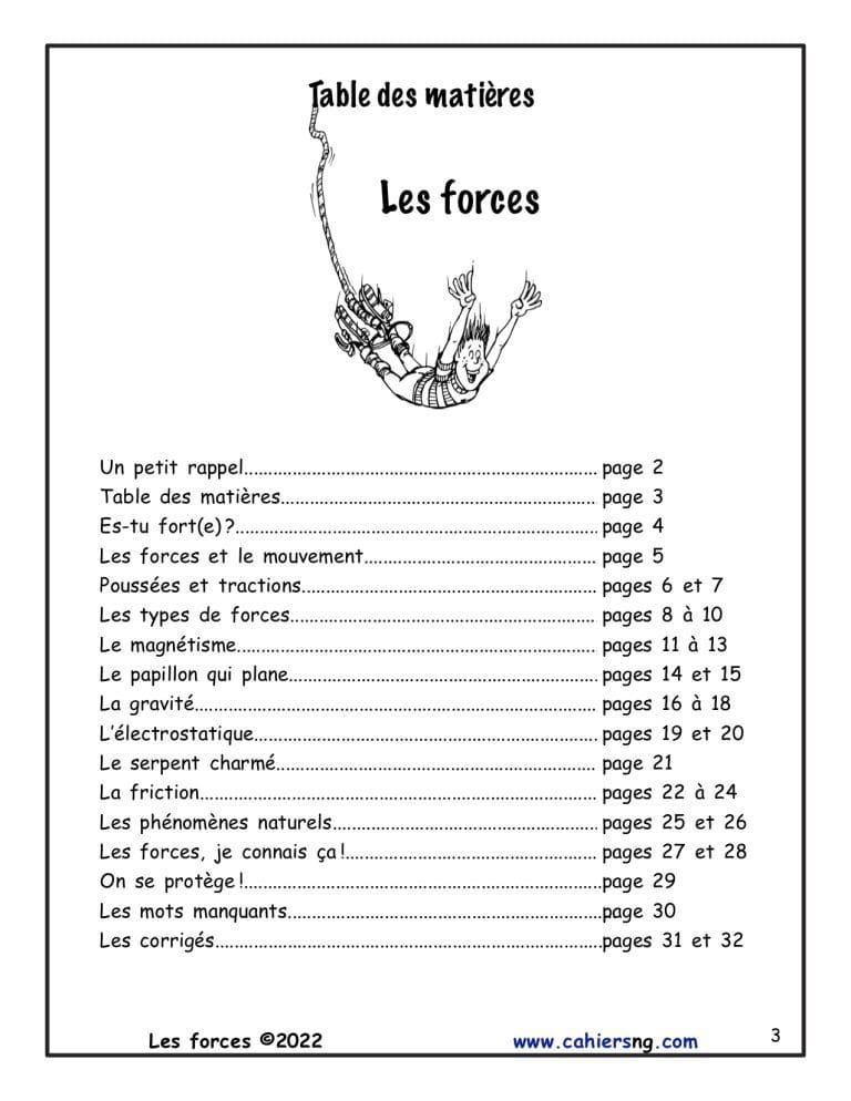 Les forces (3e) - Nouvelle série ! — Fiches reproductibles pour ...