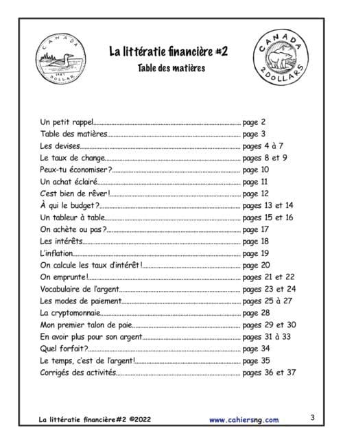 La littératie financière #2 - (7e/8e) - NOUVEAUTÉ !! — Fiches ...