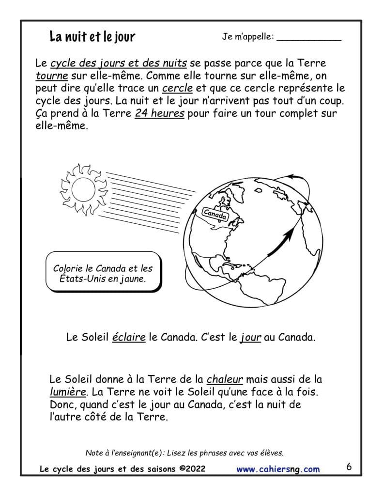 Le cycle des jours (1re) - Nouvelle série ! - NOUVEAUTÉ ! — Fiches ...
