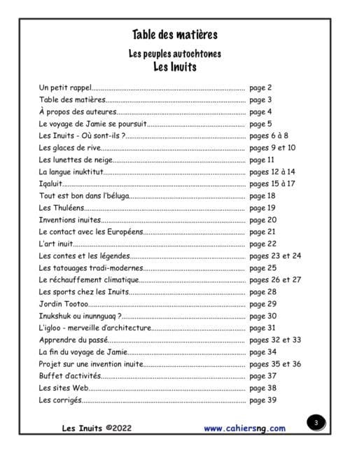 Les Inuits (5e/6e) - PDF — Fiches reproductibles pour enseignant(e)s ...