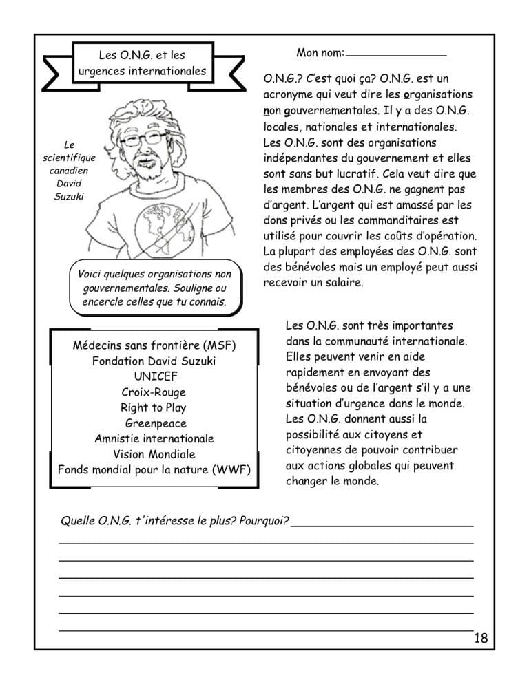 Le Canada dans la communauté mondiale - PDF - (6e/7e années) — Fiches ...