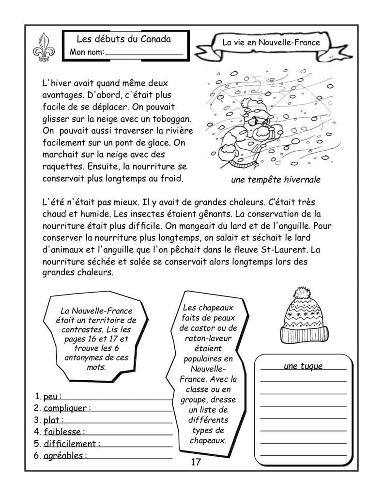 Les débuts du Canada - (5e/6e) - MODIFIÉ ! — Fiches reproductibles pour ...