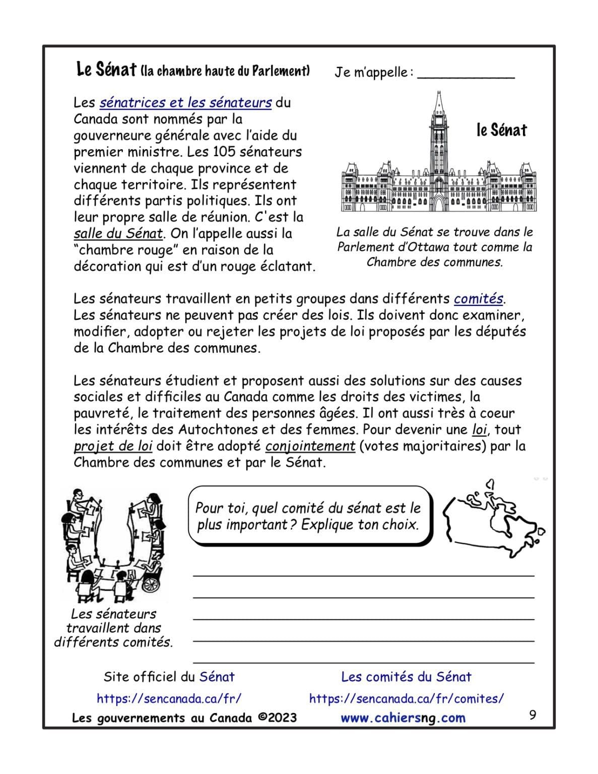 Les gouvernements au Canada - (5e/6e) - "REFAIT !" — Fiches ...